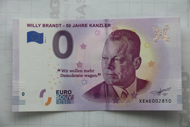 0-EURO SCHEIN &WILLY BRANDT - 50 JAHRE KANZLER 0-EURO SCHEIN &WILLY BRANDT - 50 JAHRE KANZLER